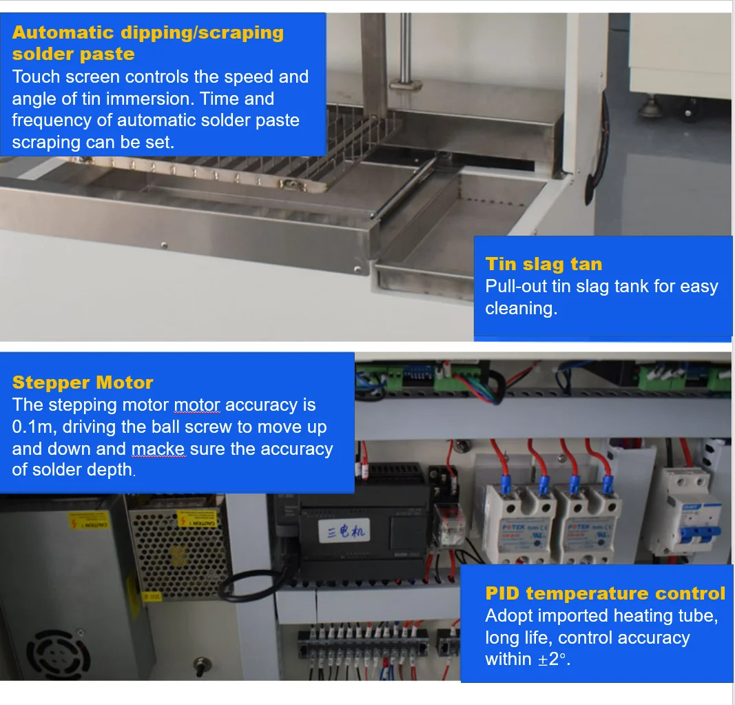 Semi-auto Desktop Pcb Dip Soldering Machine For Plug-in Components ...