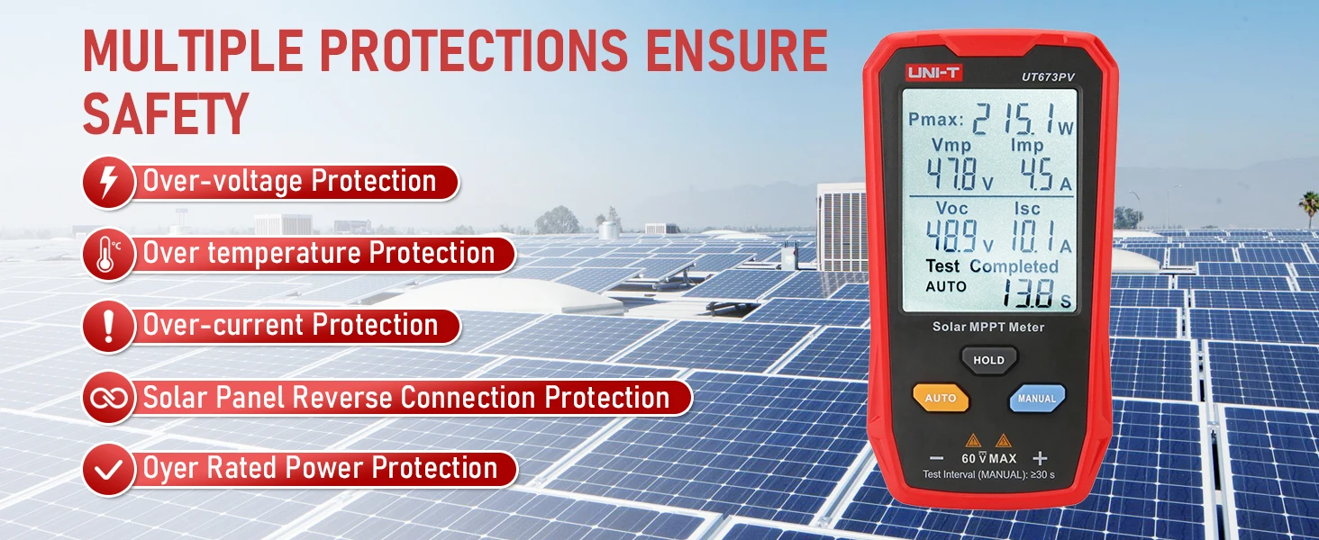 Solar Panel MPPT Meter - Measure Pmax, Vmp, Imp, Voc, Isc