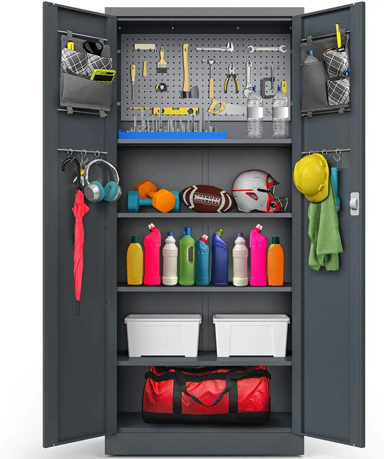 Metal Garage Storage Tool Cabinets Heavy Duty Storage System Iron Metal ...