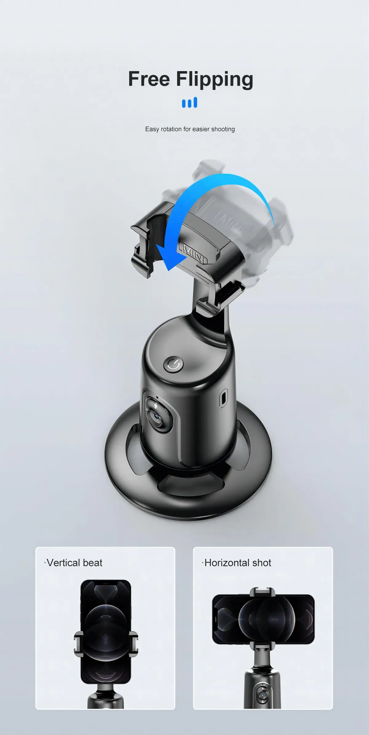 360 Rotation Auto Face Tracking Gimbal Stabilizer Smartphone ...