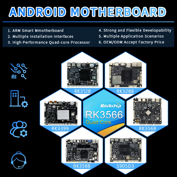 Rockchip Rk3568 Linux Android Embedded Motherboard Edp Lvds Vga 4k For Kiosk Digital Signage ...