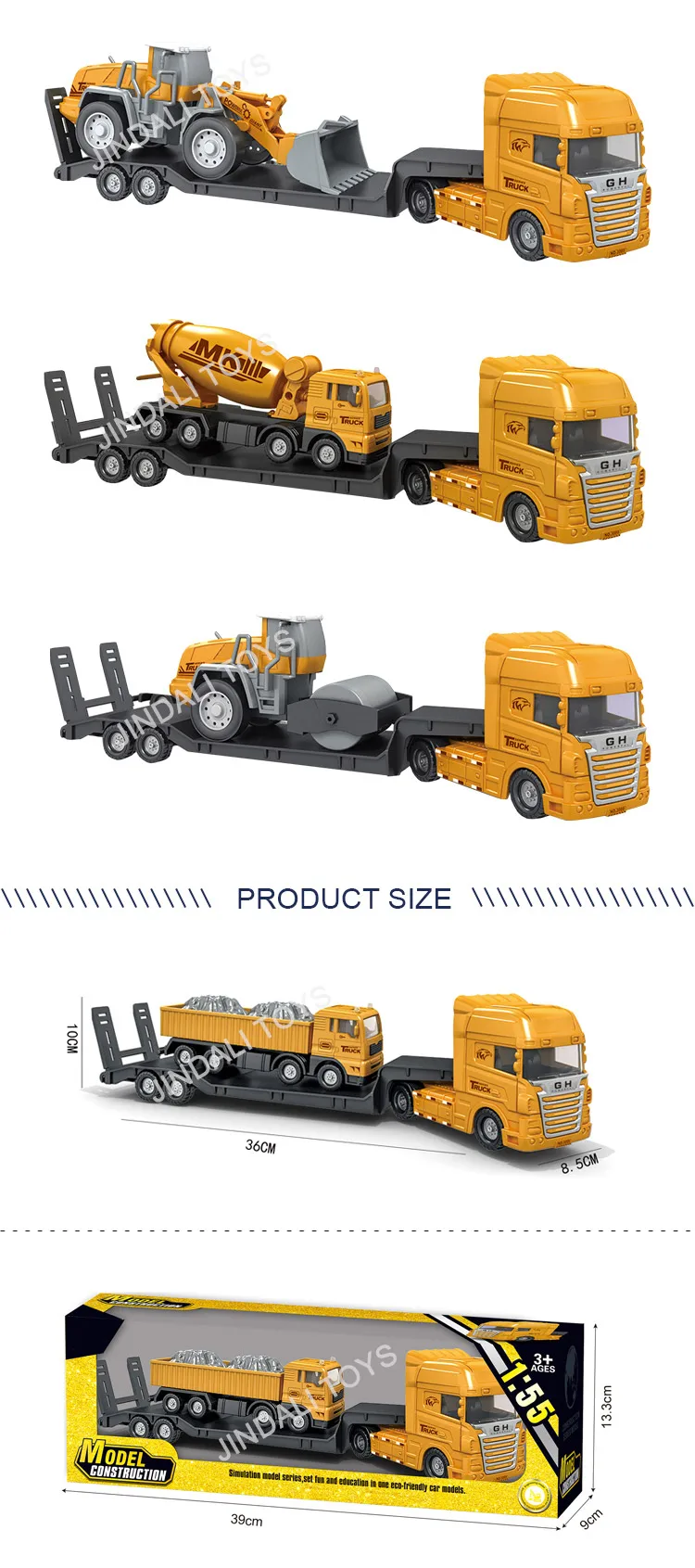 Mini Roller Bulldozer Forklift Construction Model Toy Series ...