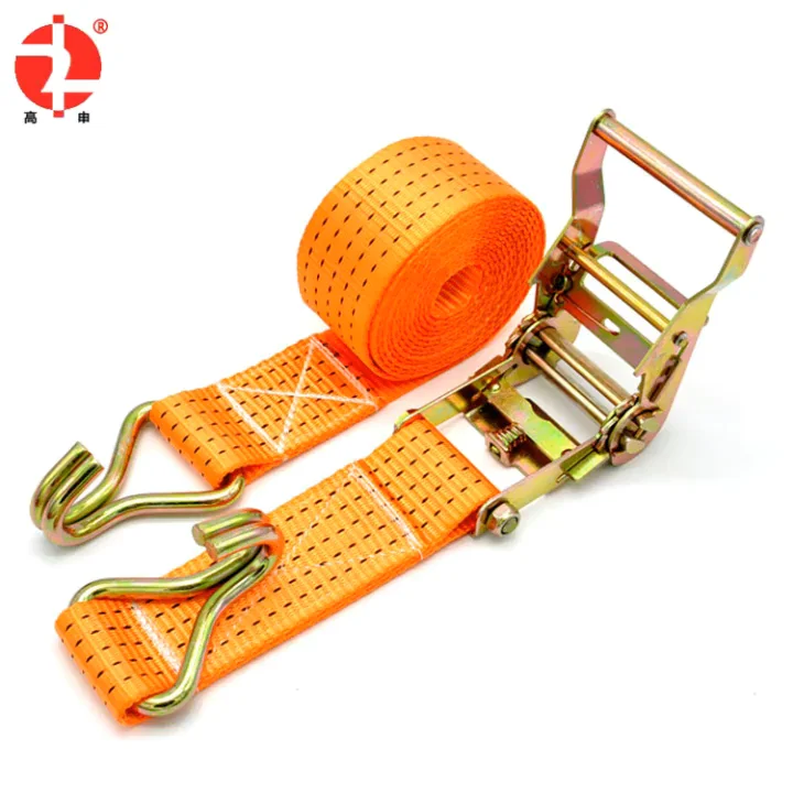 Heavy Duty En12195-2 Cargo Automatic Lashing Belt 5t 2 Inch Ratchet Tie ...