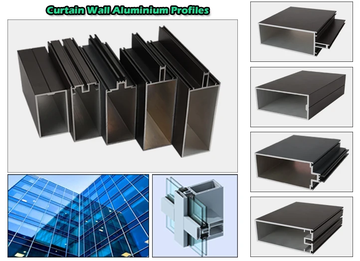 Anodized Aluminium Profile Facade Post-transom System Sial Kp50 ...