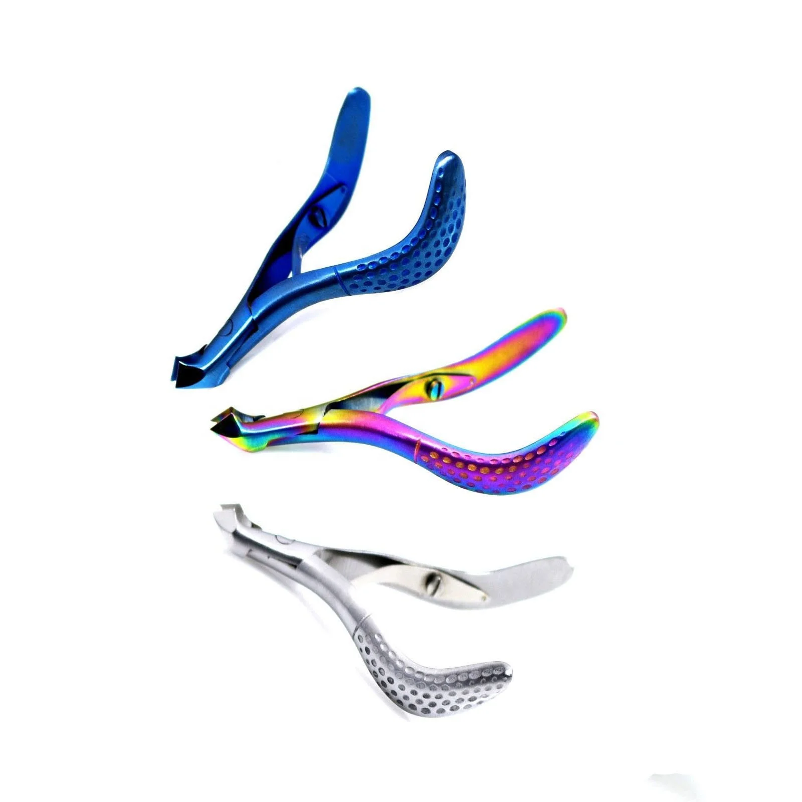 New Ergonomic Curved German Steel Cuticle Nipper Titanium Cutter ...