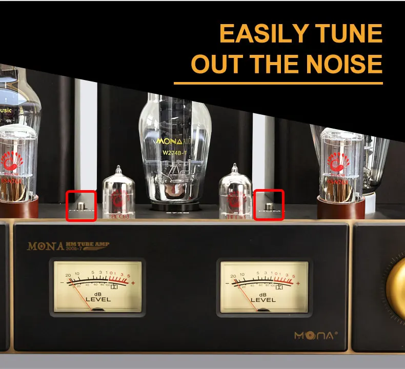 Mona Custom 300B*2 274B*1 New Black Gold 7 Tube Amplifier