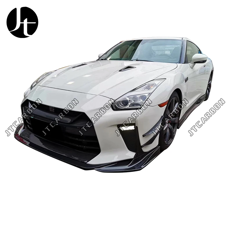 Gtr Gt-r R35 top secret Style Carbon Fiber FRP Front Bumper Rear Bumper ...
