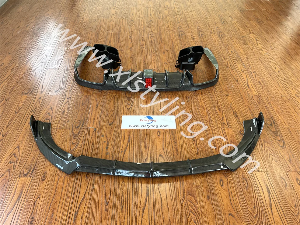 Rear Diffuser With Exhaust Pipes Tips Front Splitter Lips for Benz W213 ...