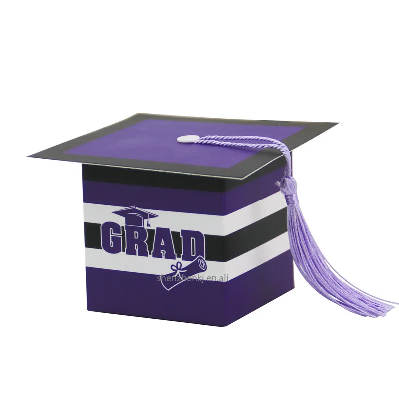 Graduation Decorations Congrats Grad Graduation Cap Candy Favor Box ...