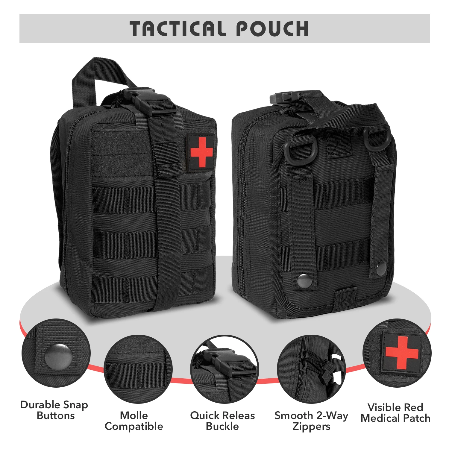 Customized Ifak Molle Utility Bag Pouch Tactical First Aid Kit With ...