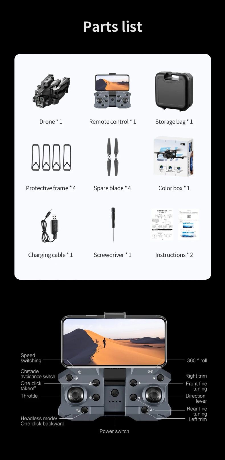 K10 Max Drone With Three 4k Hd Camera Four Way Obstacle Avoidance ...