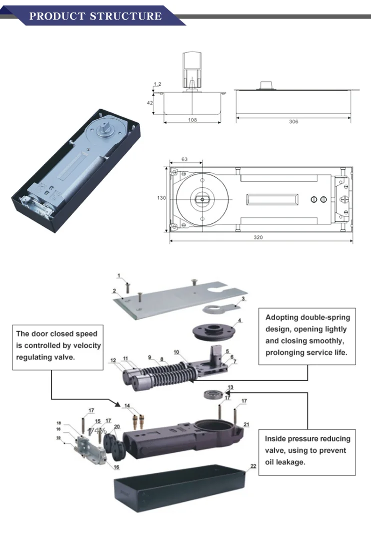 Automatic Pivot Door Closer - Durable & Efficient Solutions