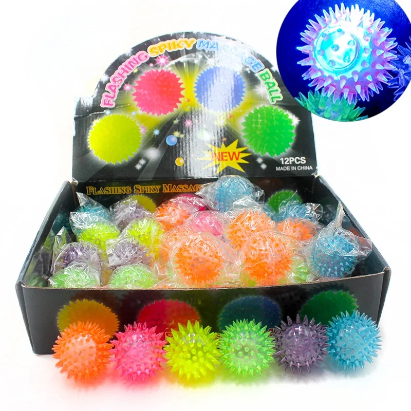 4.5cm Flash Bounce Spike Massage Ball Yoyo Led Flash Ball Led Flash Toy ...