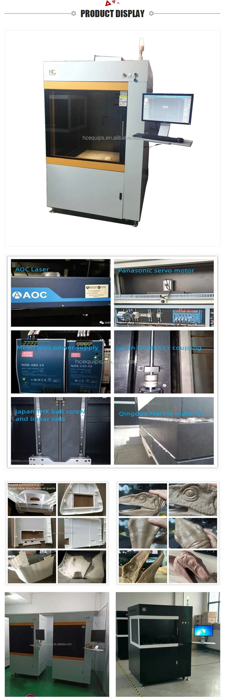 Stereoscopic Light Curing 3d Printing Machine Sla 800mm Laser Rapid ...