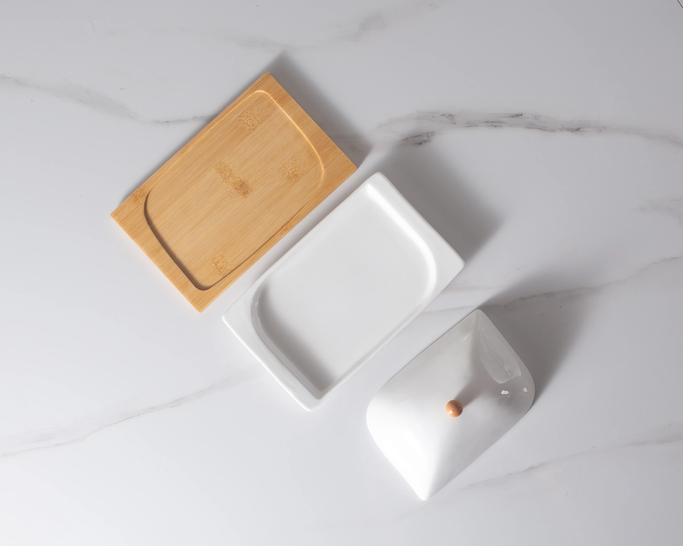 Western Cheese Box Set Premium Butter Dish With Lid For Countertop ...