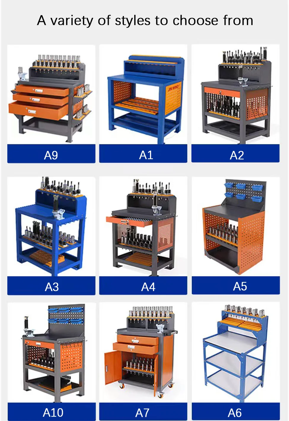 BT30 BT40 BT50 Tool Holder Cart - Mobile & Versatile Storage