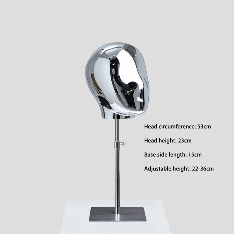 Luxury Gold Chromed Wig Display Mannequin Head Dress Form Torso Plate ...