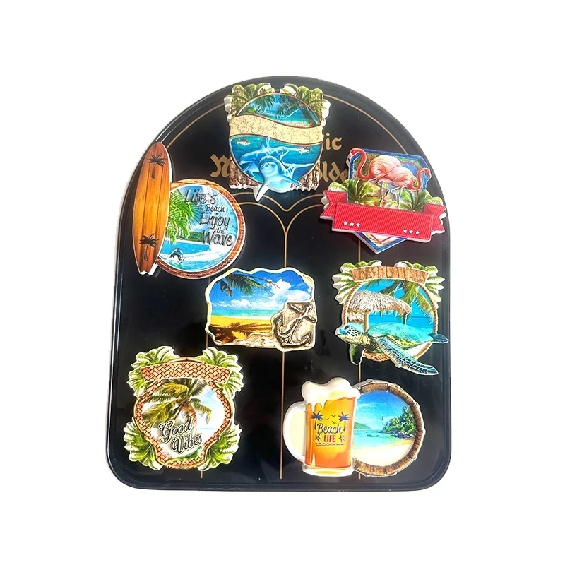 World City Tourist Souvenir Magnetic Fridge Miami Rica Fiji Puerto Rico ...