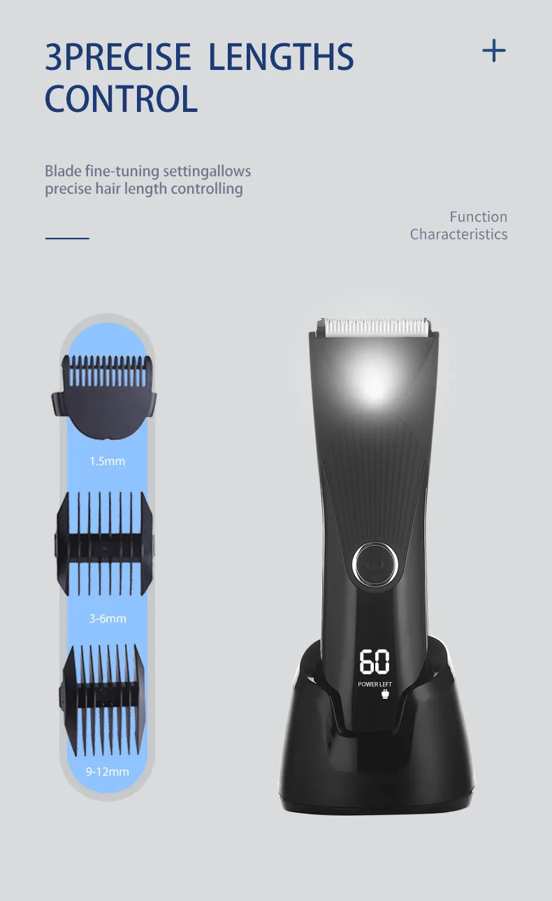 Washable Body Hair Trimmer Electric Groin Trimmer for Men Women Hair ...