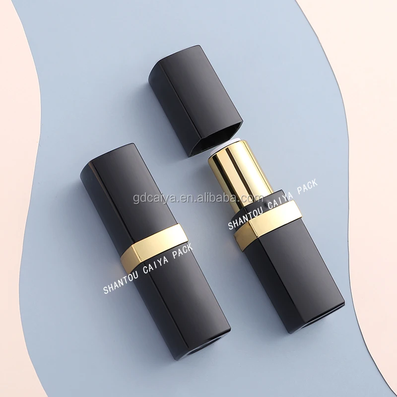 Wholesale 9mm Black Square Lipstick Container Small Empty Chapstick ...