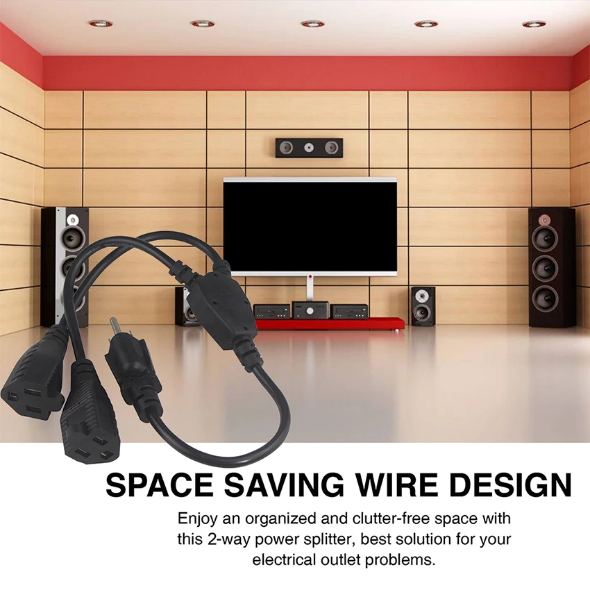 Wholesale Female Connector Splitter 13 Amp Ac Extension Cable 3prong ...