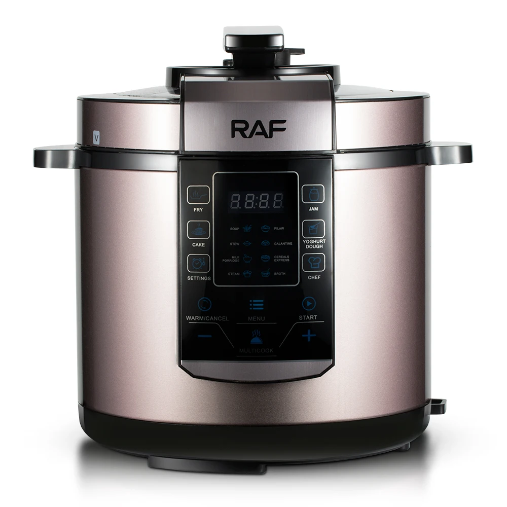 RAF 6L Multi-Function Stainless Steel Electric Pressure Cooker with LED ...