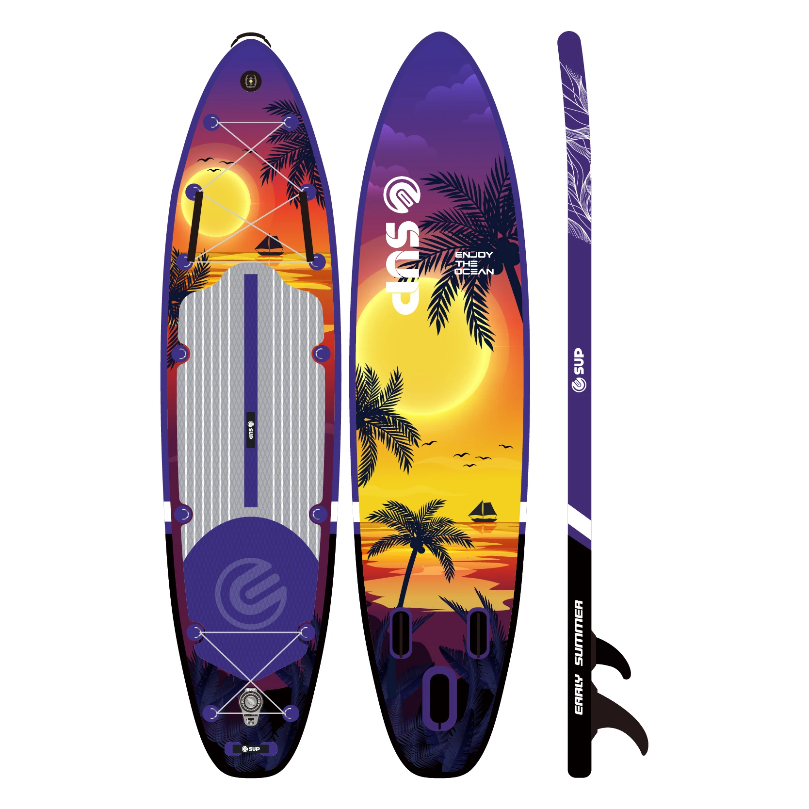 E-SUP Double Layer Inflatable Stand-Up Paddle Board Touring Water ...
