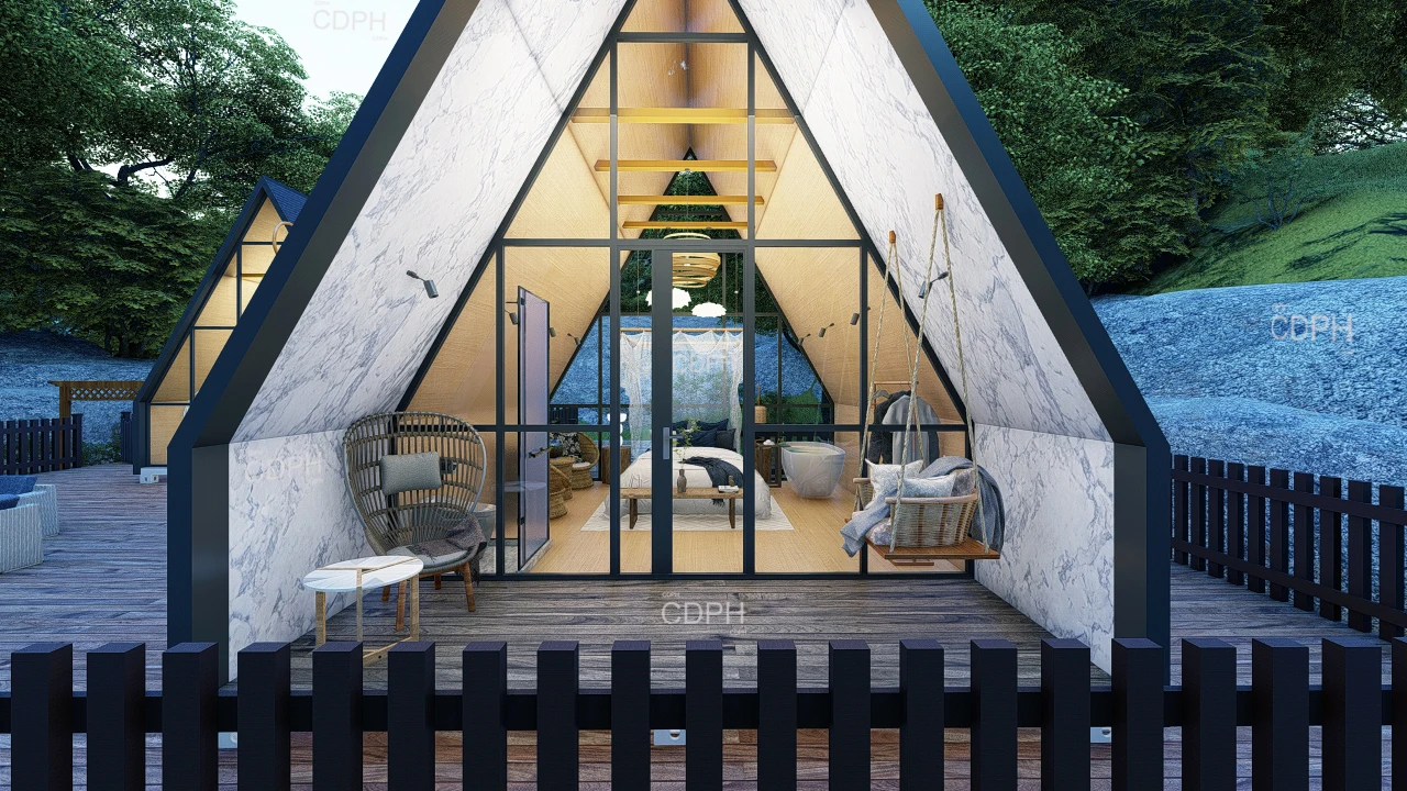 Airbnb Modular Triangular Casas Prefabricadas - Triangle House