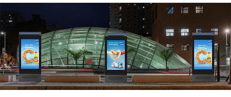 Refee 55in 65in Double Side Totem IP65 Outdoor LCD Screen