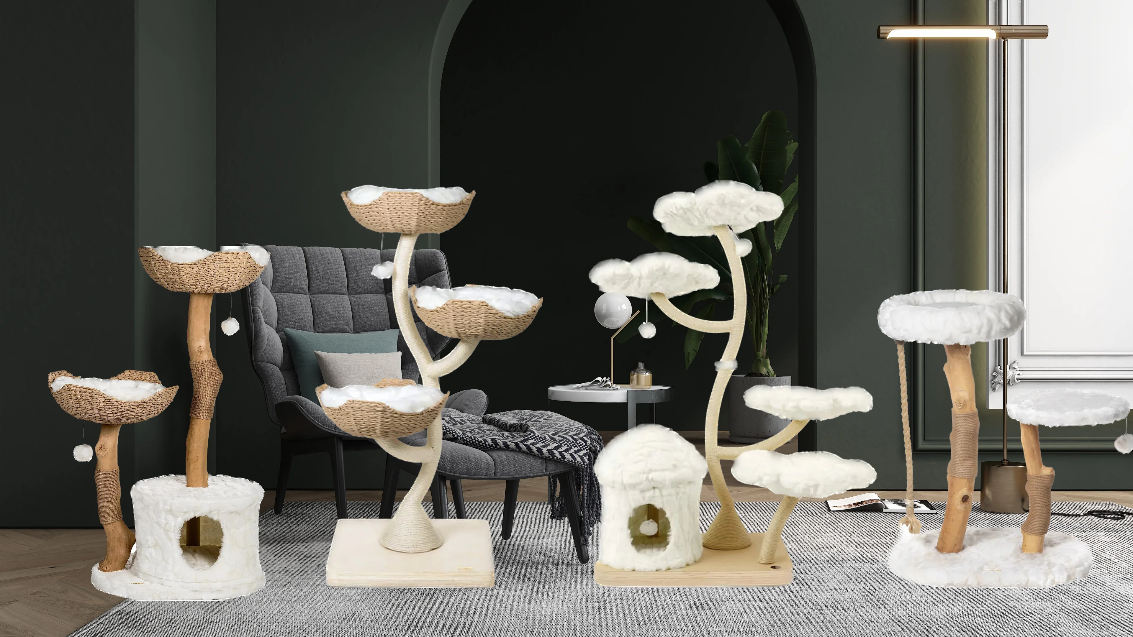 Luxury Cat Tree - Customized Cat Furniture Condo Tower