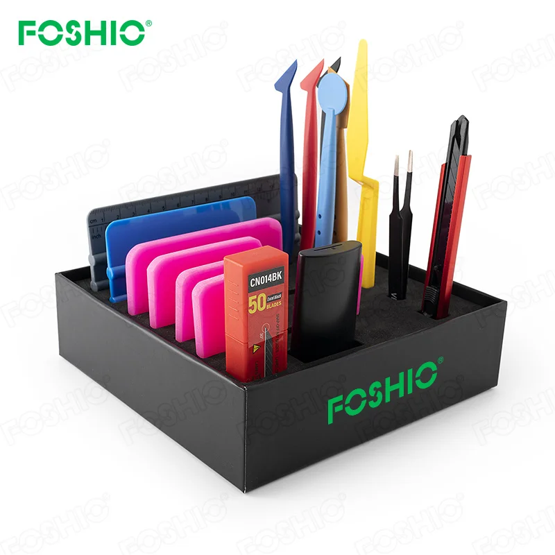 Foshio Customize Logo Car PPF Squeegee Wrap Tuck Tool Kit Box