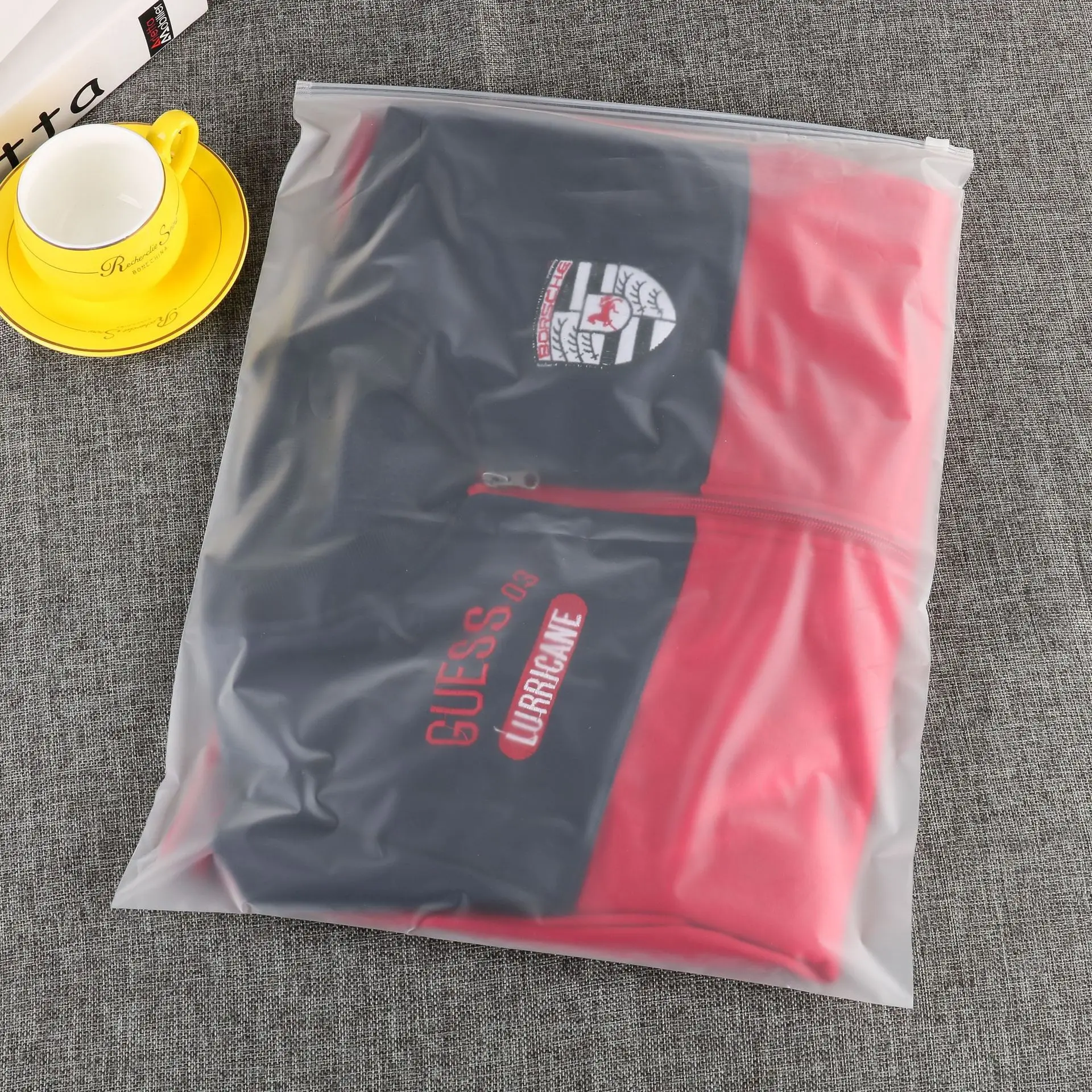 Eco Friendly Zipper Clothes Packaging Frosted Plastic Ziplock Bag Pe ...