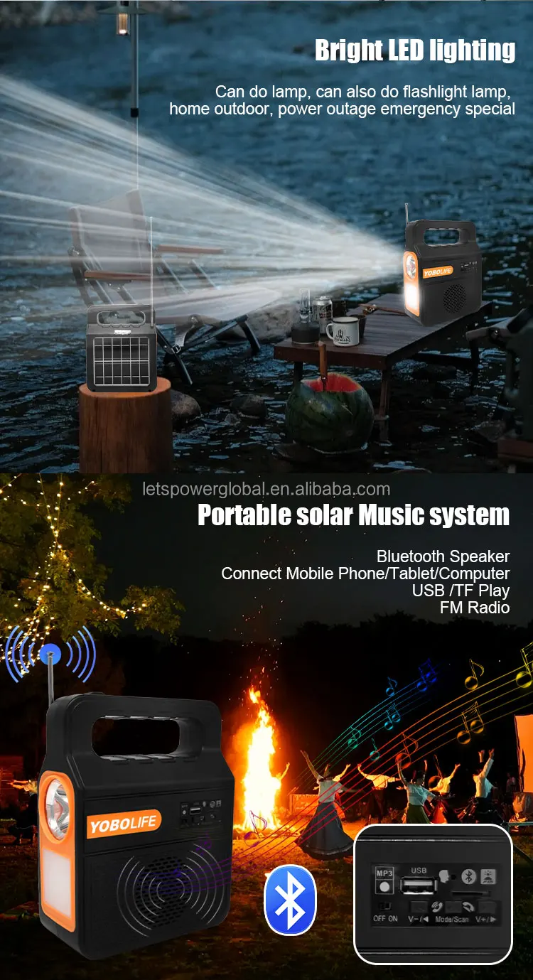 Yobolife Portable Solar DC System LiFePO4 Battery 3.2V Solar Energy Kit ...