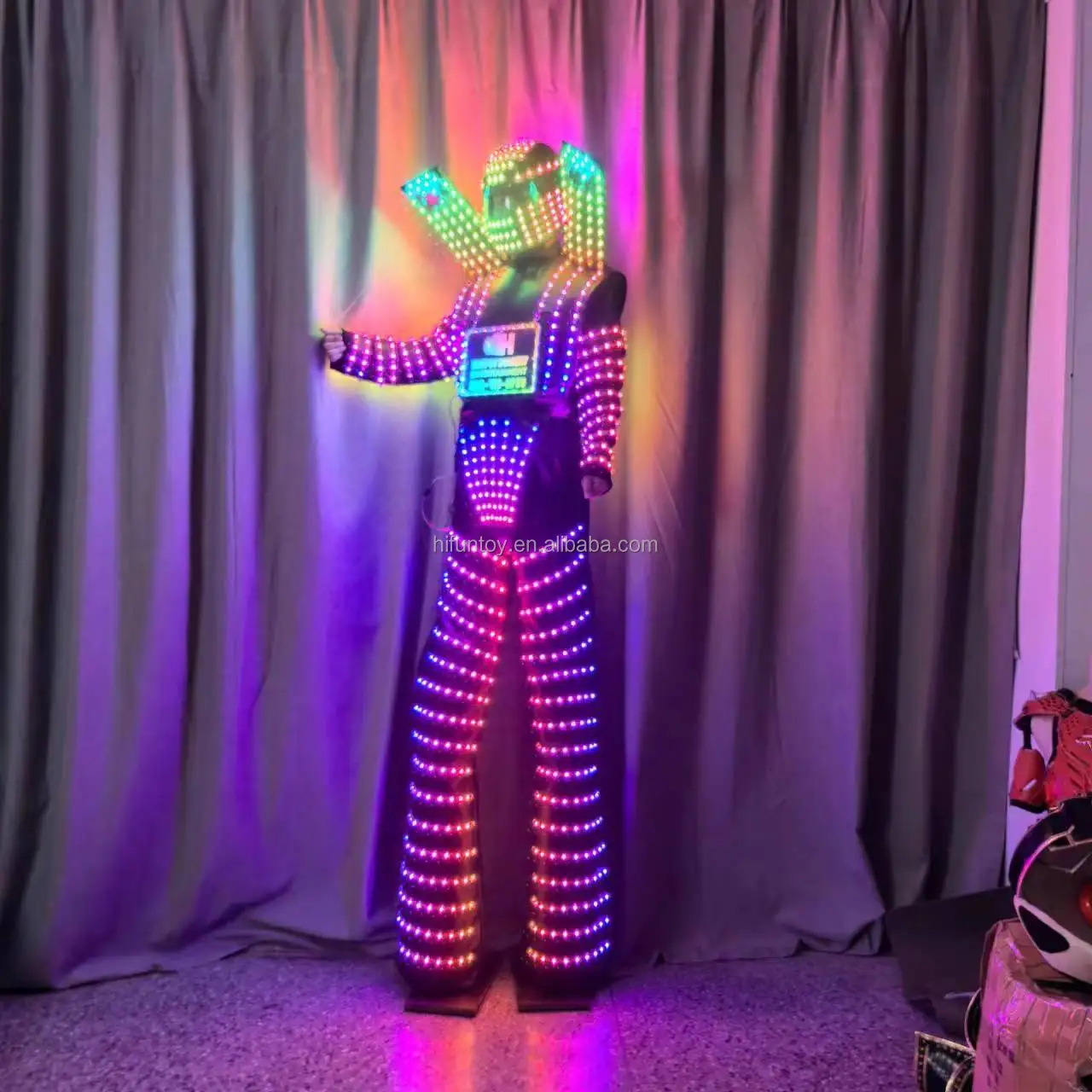 Super Predator LED Stilts Walker Robot Costume With LED Screen Led ...