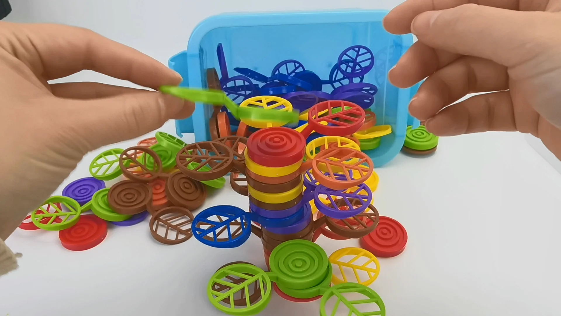 Rainbow Tree Stacking Building Blocks Table Stack Building Block ...