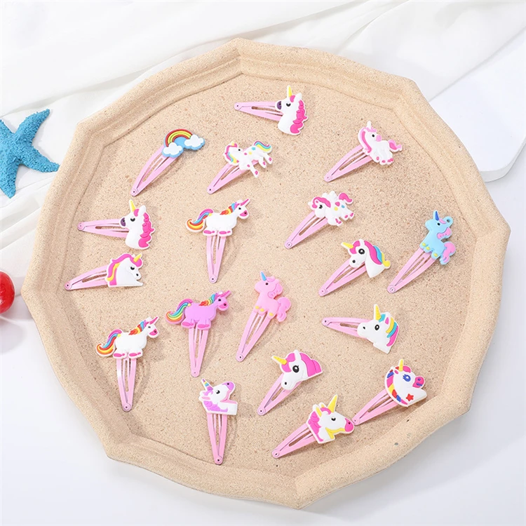 Pink Hairpin Unicorn Pvc Hair Decoration Hair Clip - Buy Unicorn Kids ...