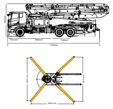 SYM5300THBFS 430C-10 Truck-Mounted Concrete Pump - 43m Reach