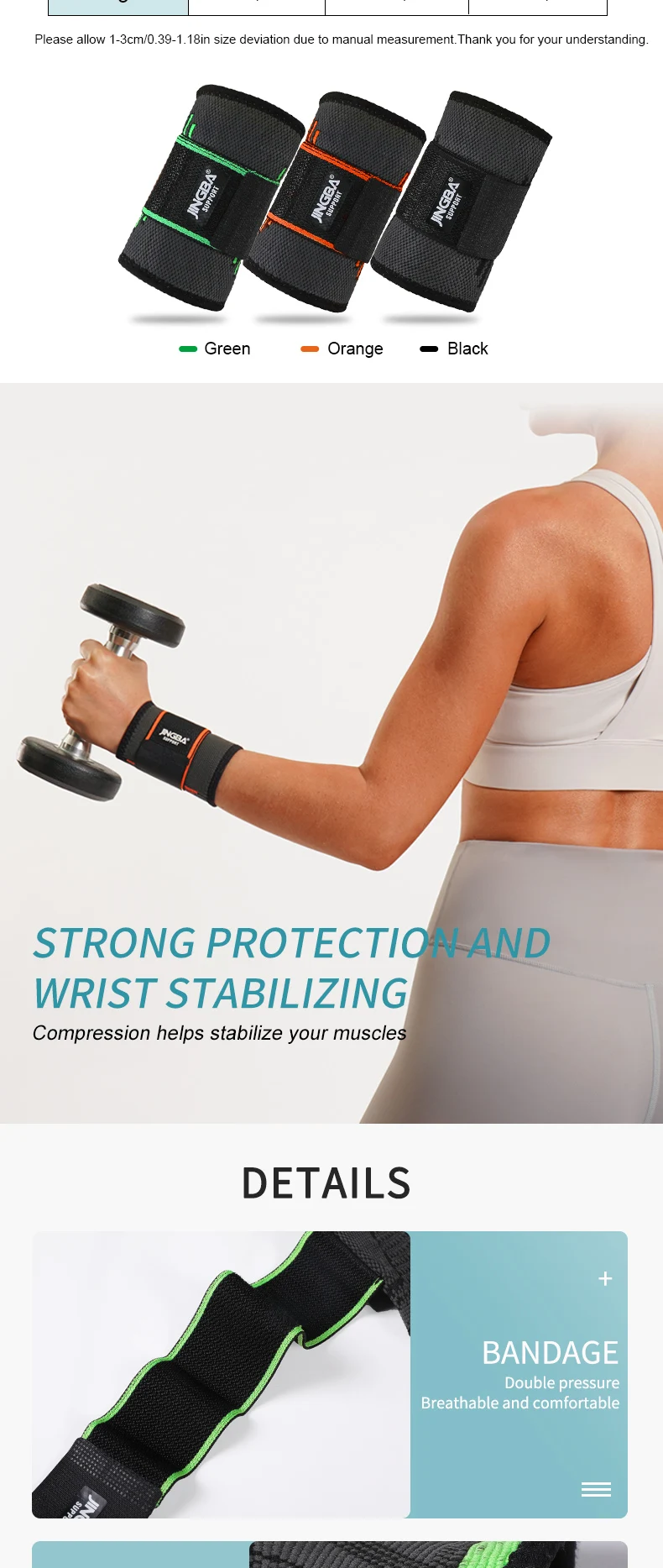 Jingba Adjustable Wrist Brace Flexible Wrist Support For Men Women ...