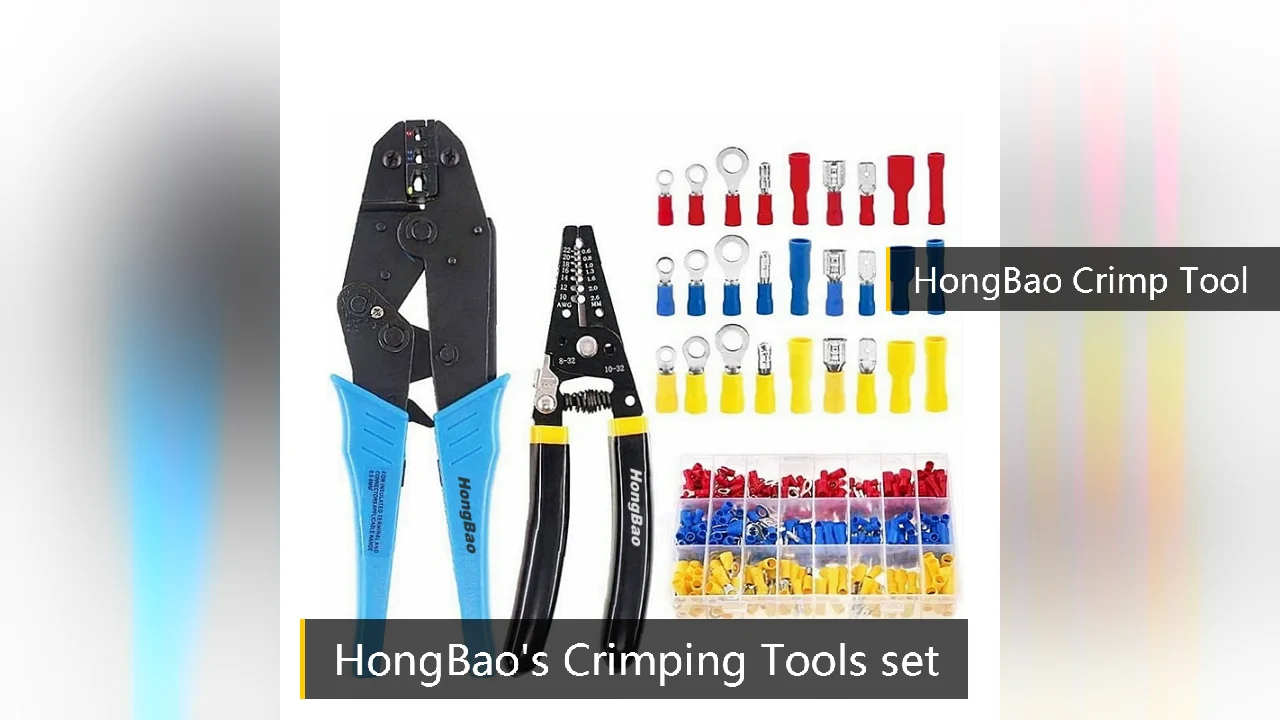 Electrical Wire Connector Crimping Tool Kit 10-20 Awg Splice Spade Male ...