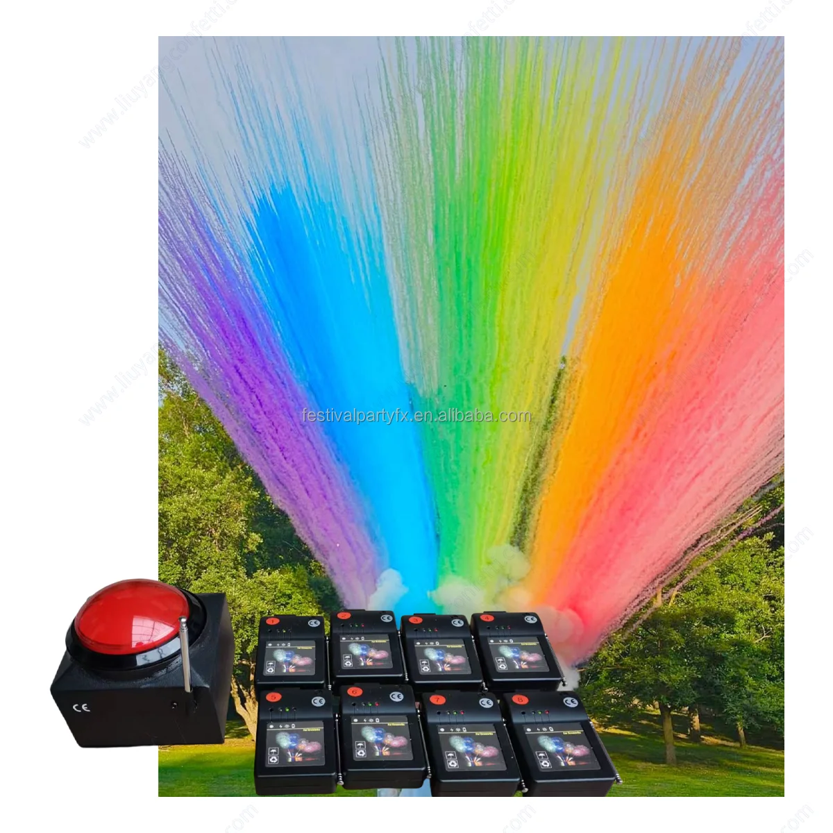 Red Push Button Controlled Party Decorations - Gender Reveal Confetti ...