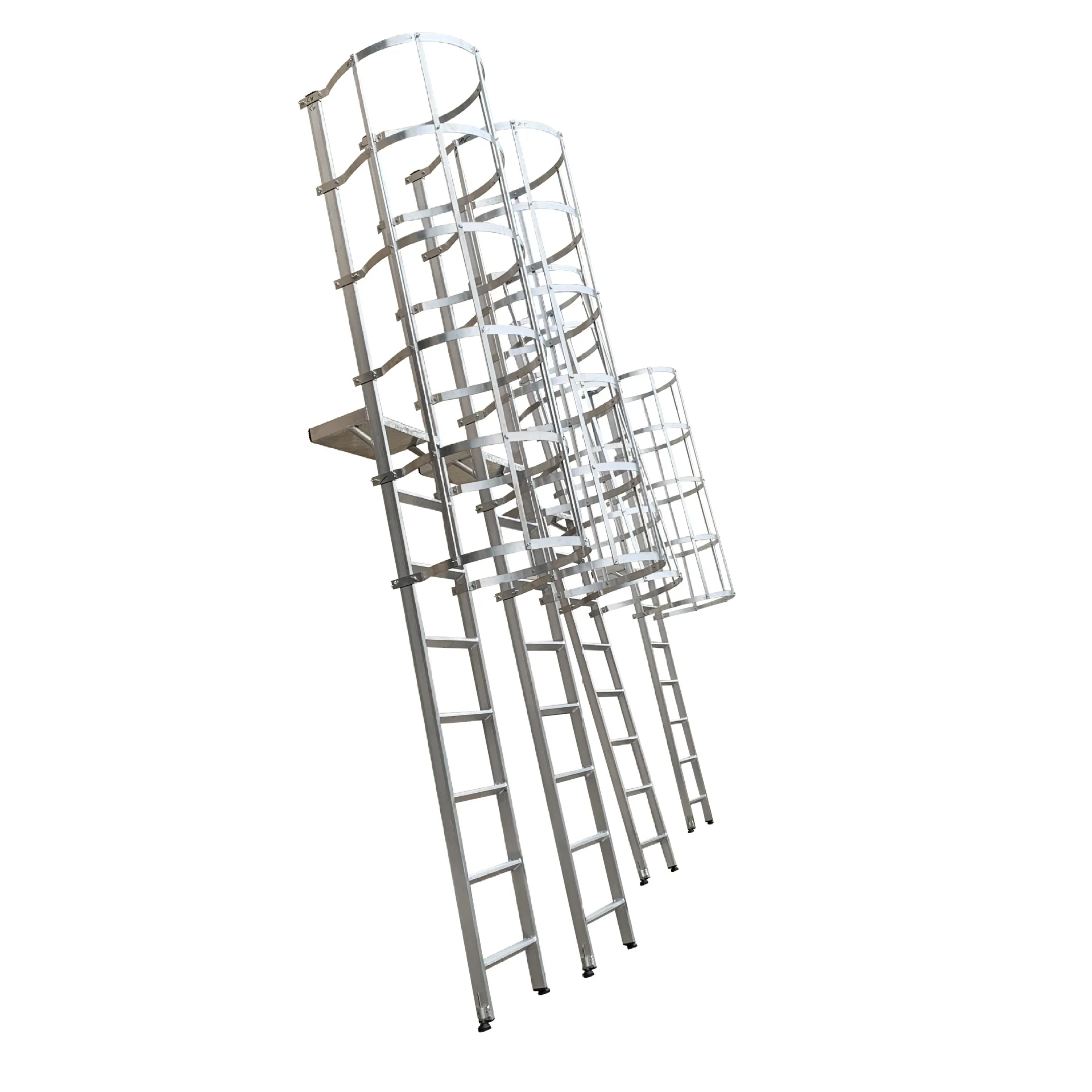 Galvanized steel Ladder With Safety Cage| Alibaba.com