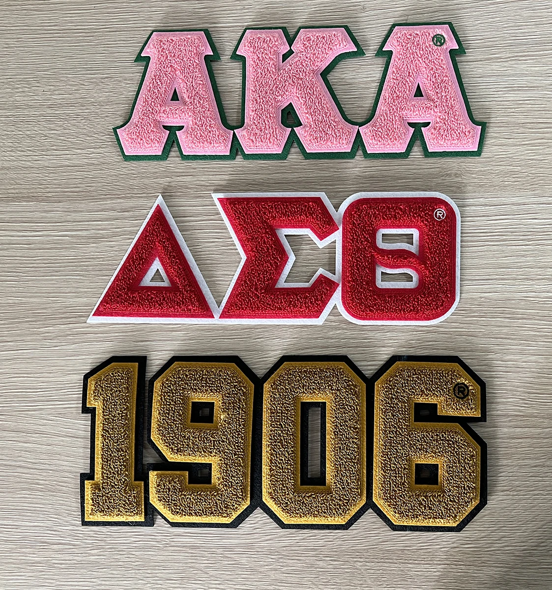All Groups Sorority Chenille Patches Embroidery Custom Chenille College Greek Letter Patches ...