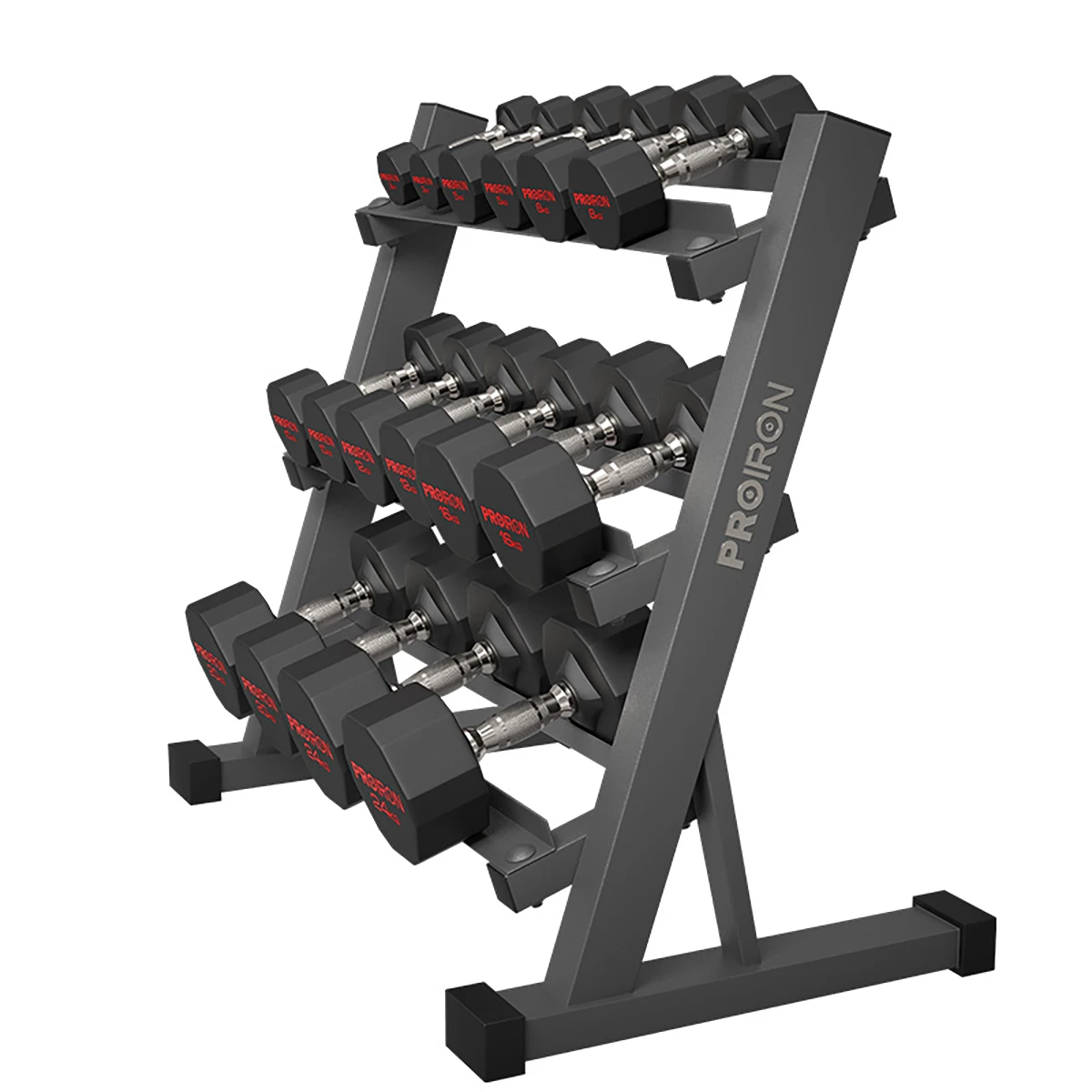 PROIRON three layers steel dumbbell rack , HEAVY-DUTY WELDED ...