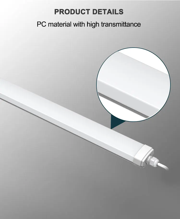 Popular Led Batten Light Fixture 20w 40w 50w Industrial Warehouse ...