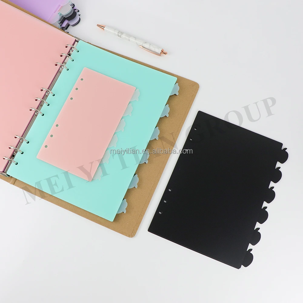 A4 A5 A6 B5 Binder Divider PP Index Page Dividers Multicolor Cute Shape ...