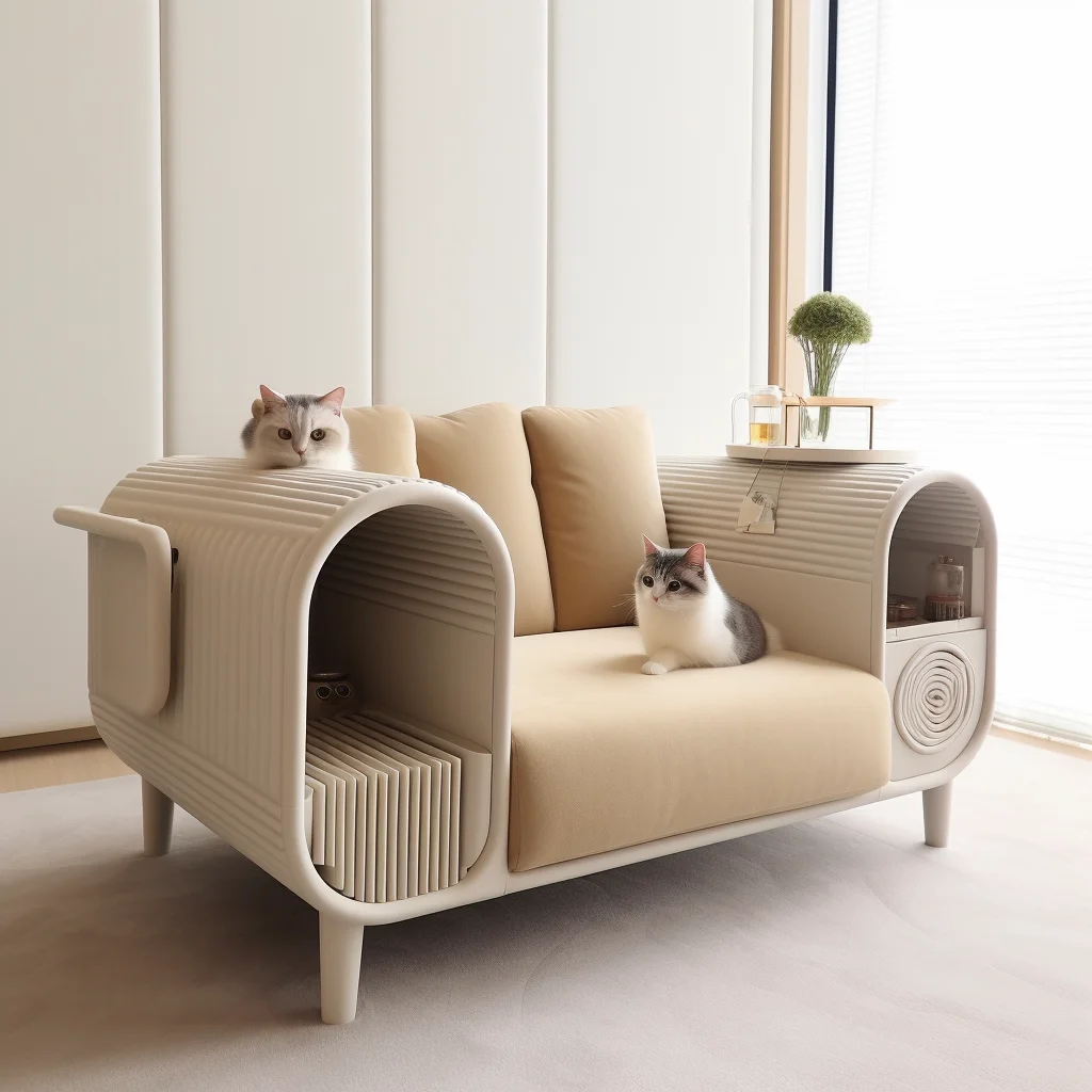Luxury Cat Bed Furniture - Modern Cat House Apartment Cave