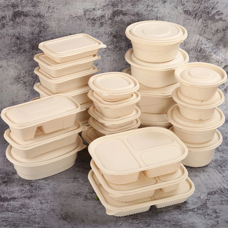 Biodegradable Disposable Corn Starch Food Container Takeaway Fast Food ...