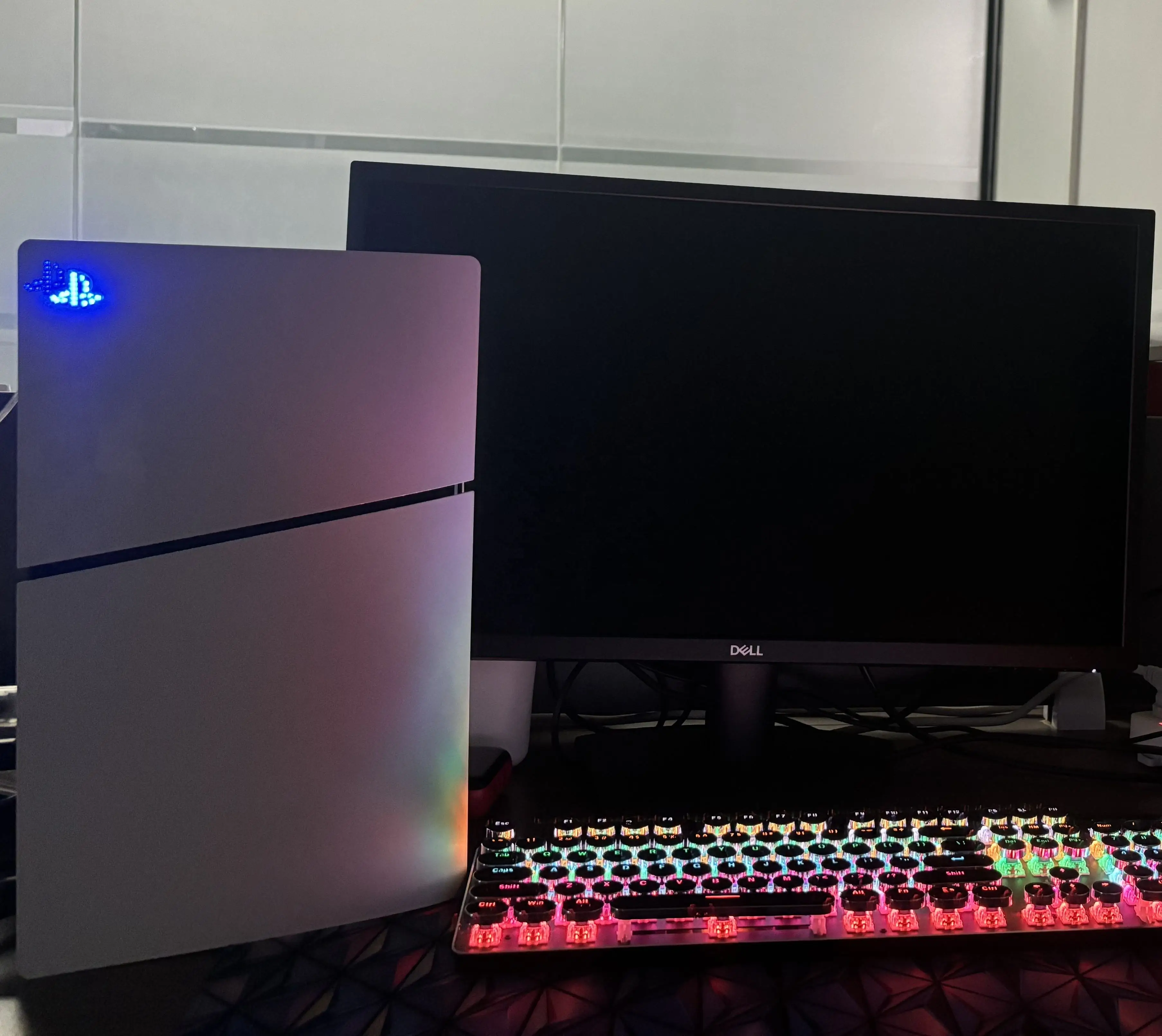 PS5 Slim RGB LED Logo Light - DIY Decoration & Sync Music