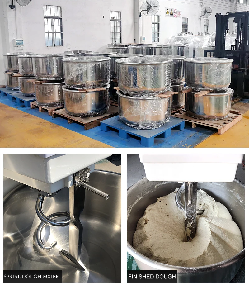 French Bread Bakery Machine Tipping Bowl Lifting Dough Mixer Flour ...