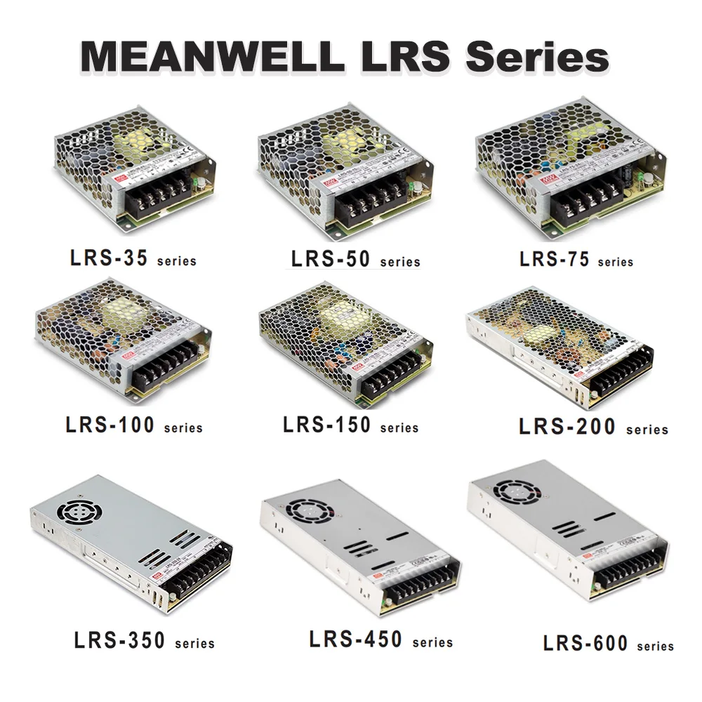 Mean Well Power Supply Lrs Series 5v 12v 24v 36v 48v 50w 75w 100w 150w ...